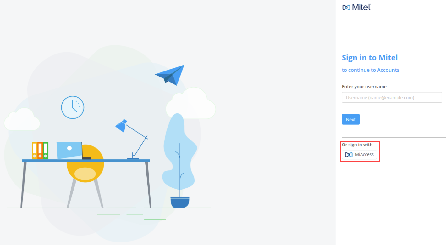 Anmelden bei Mitel Administration
